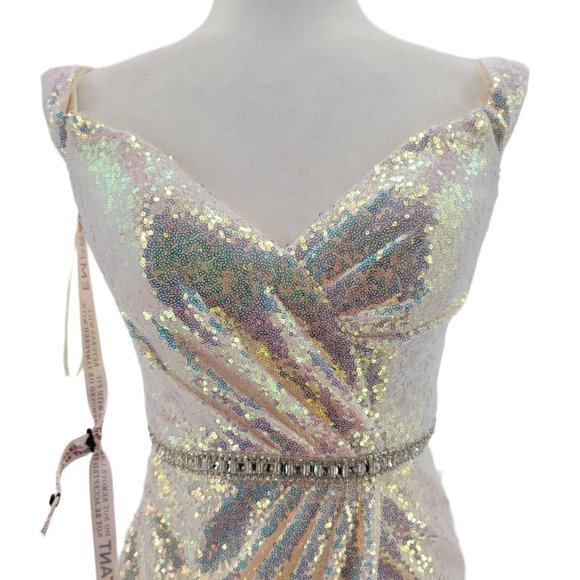 Emprada | Dresses | Nwt Emprada Vanessa Opal White Multi Off Shoulder ...